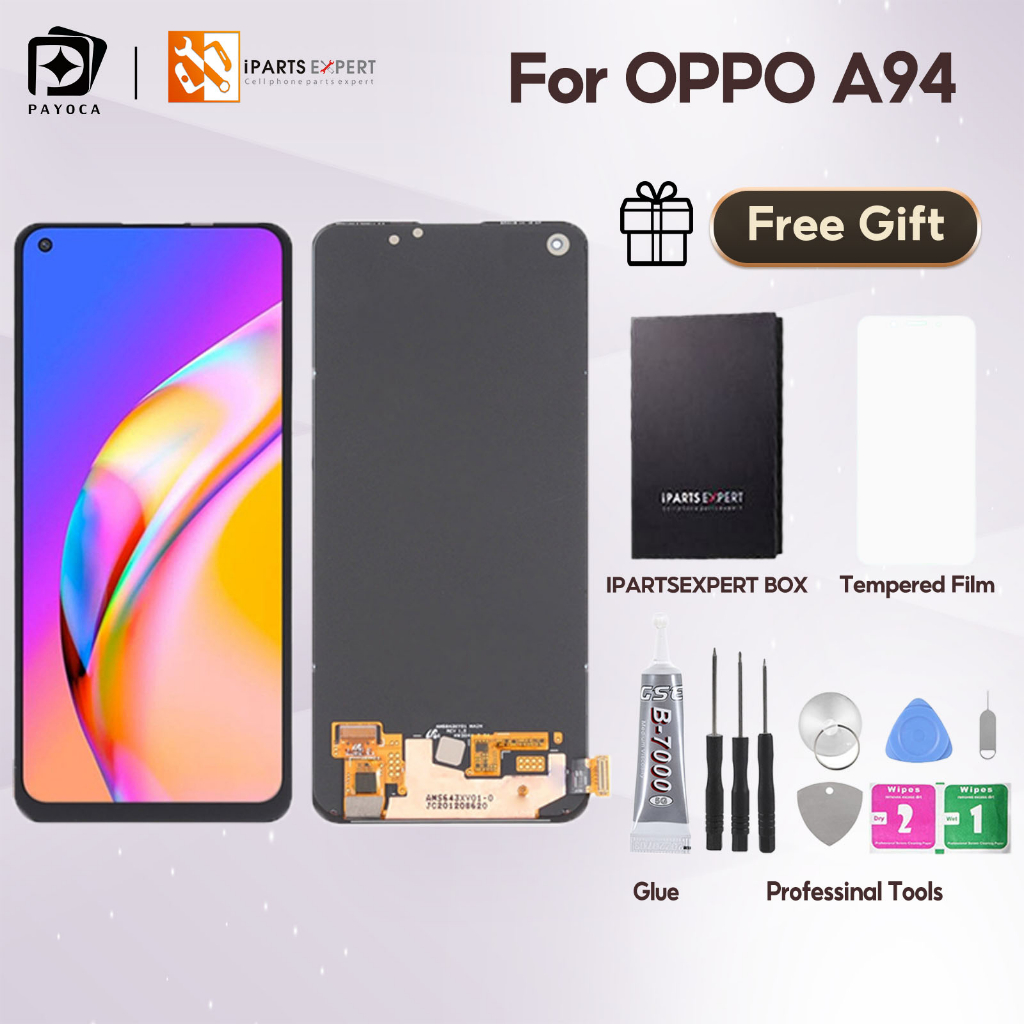 IPARTSEXPERT LCD For Oppo A94 4G 5G CPH2203 LCD Display Touch Screen Digitizer Assemby ...
