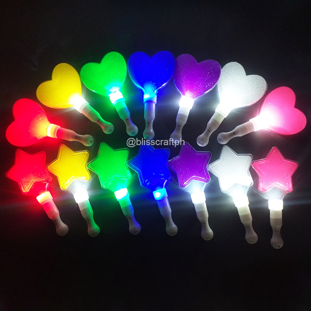 [COD] HEART STAR LIGHT STICK Blinking Flashing Steady Light LED ...