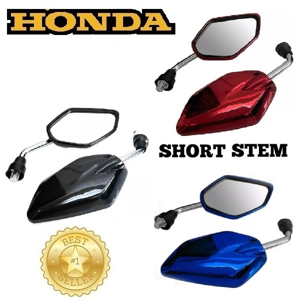 HONDA Click - Motorcycle Rear View Side Mirror Short Stem ( GLOSSY ...