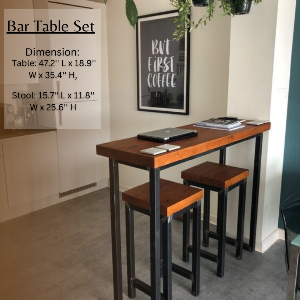 KHP Bar Table with 2 Chairs Set High Bar Table Bar Table And Chair ...