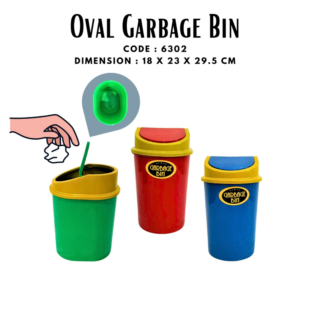 [new]6302 OVAL GARBAGE BIN/BASURAHAN | Shopee Philippines