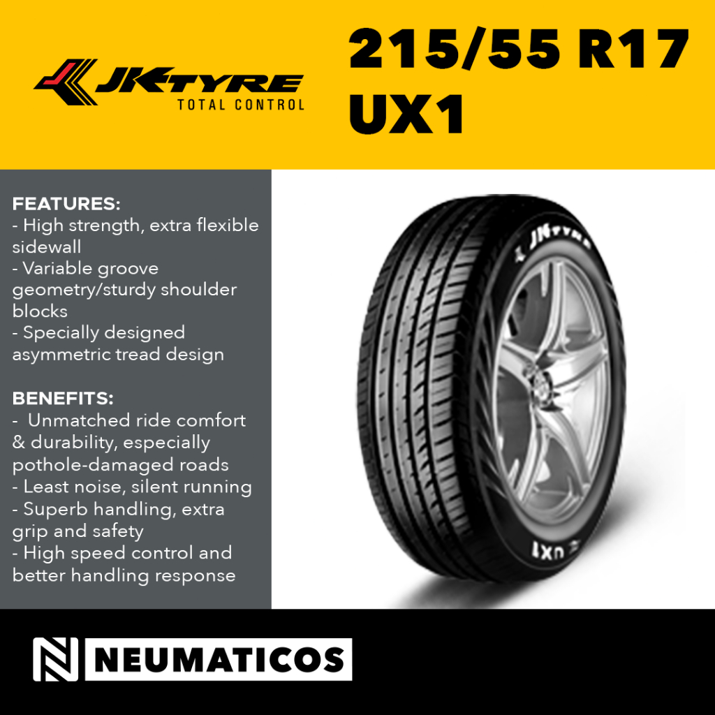 JK Tyre 215/55 R17 UX1 Passenger Car Radial Tire Made in India PCR ...