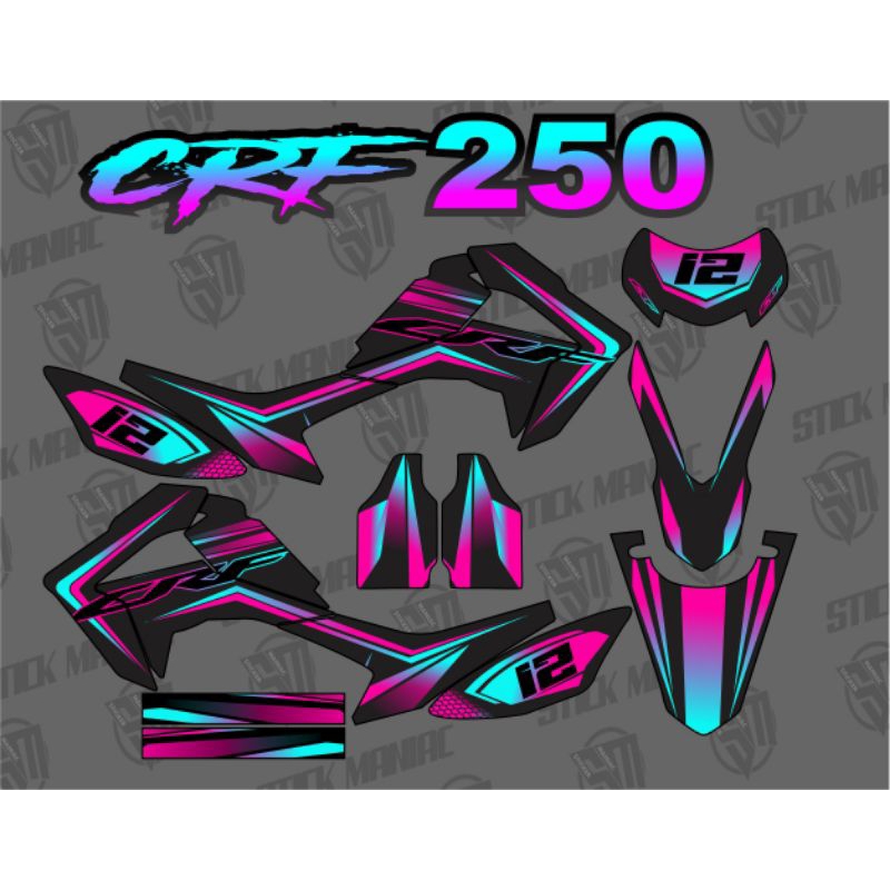 Honda CRF 250 decals sticker, Laminated | Shopee Philippines