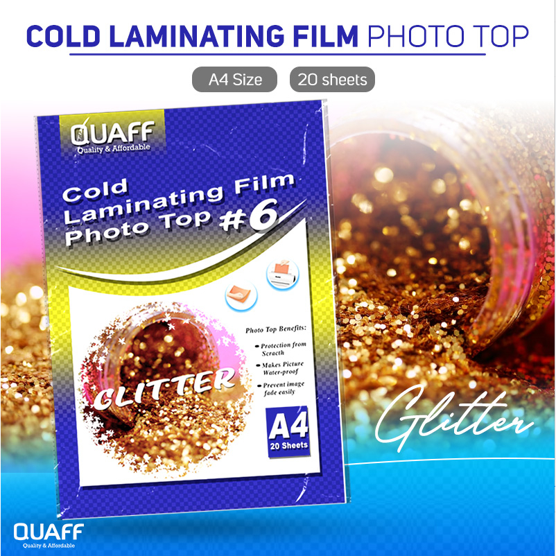 QUAFF Photo Top Cold Laminating Film A4 Size (20 sheets per pack ...