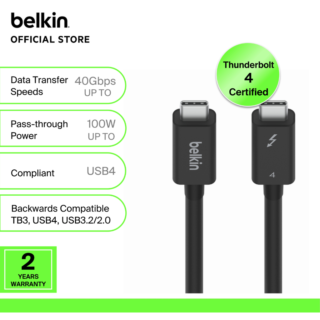 Belkin CONNECT Thunderbolt 4 Cable | Shopee Philippines