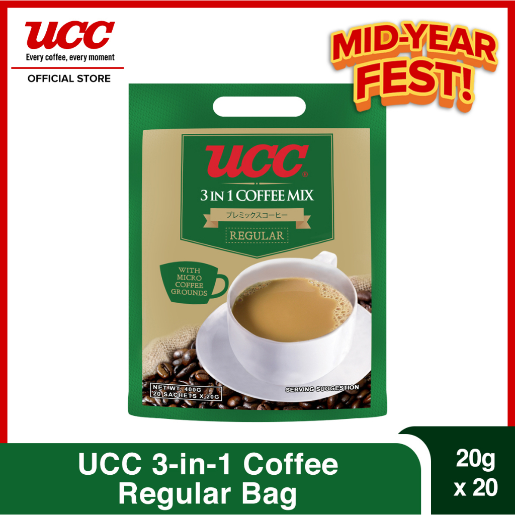 UCC 3-in-1 Coffee Regular Bag (20g x 20) | Shopee Philippines