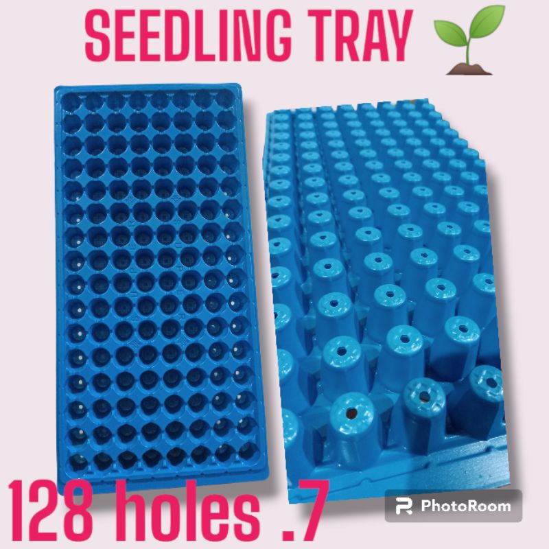 128 holes Seedling tray. round blue | Shopee Philippines