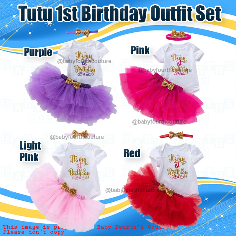 COD It's My 1St Birthday Tutu Outfit Cake Smash Pictorial Set for Baby ...