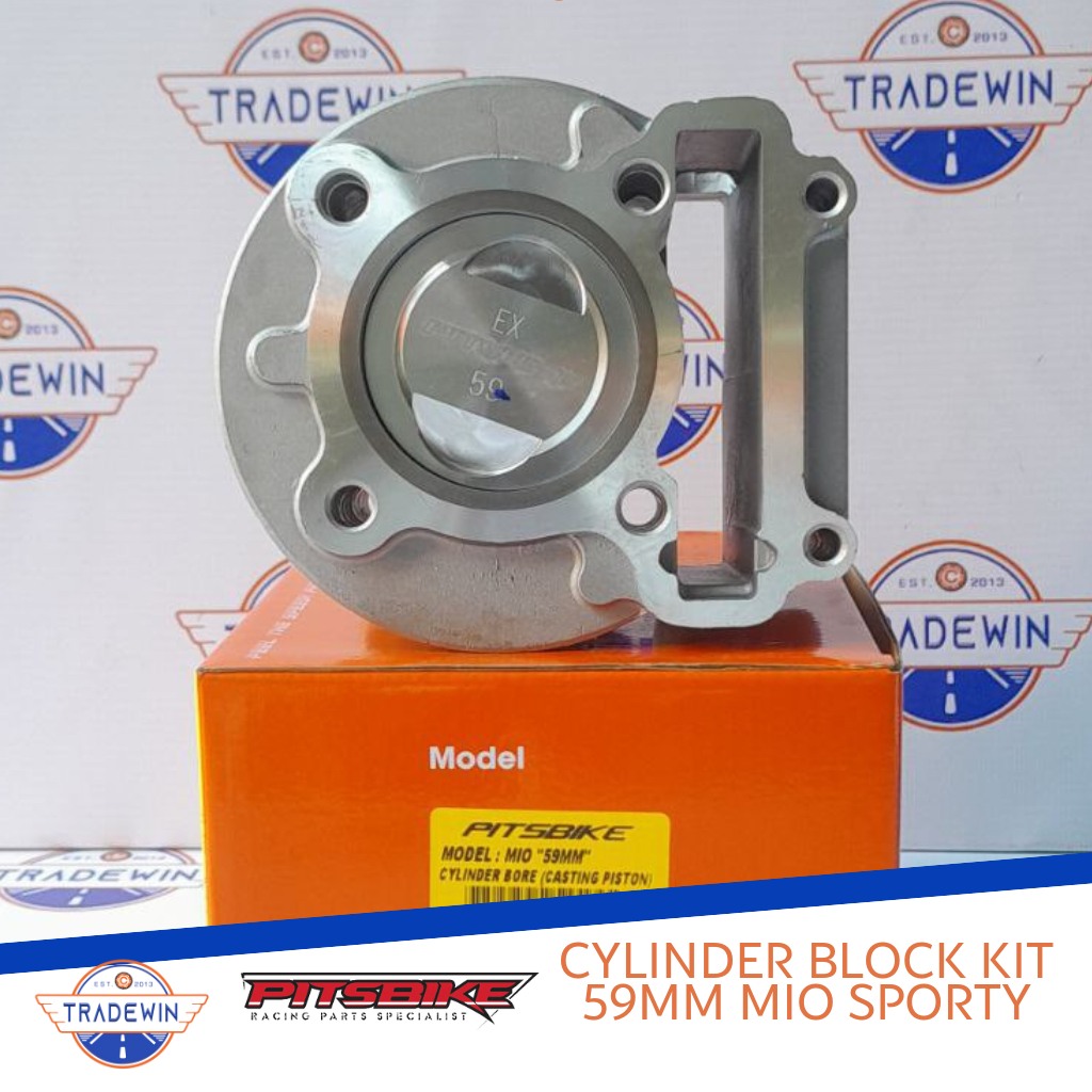 MIO SPORTY 59MM CYLINDER BLOCK KIT STEEL PITSBIKE | Shopee Philippines