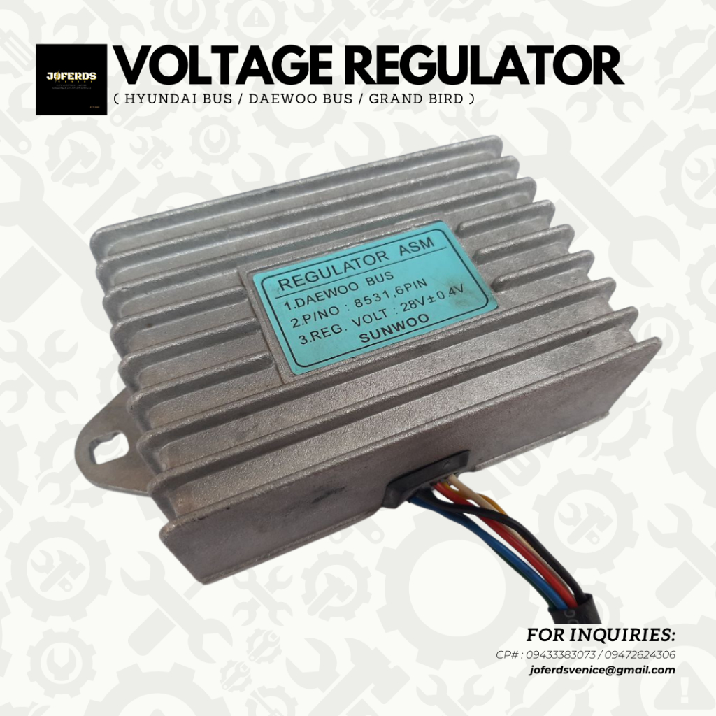 AVR/ VOLTAGE REGULATOR ( ALTERNATOR HYUNDAI BUS/DAEWOO BUS/GRAND BIRD ...