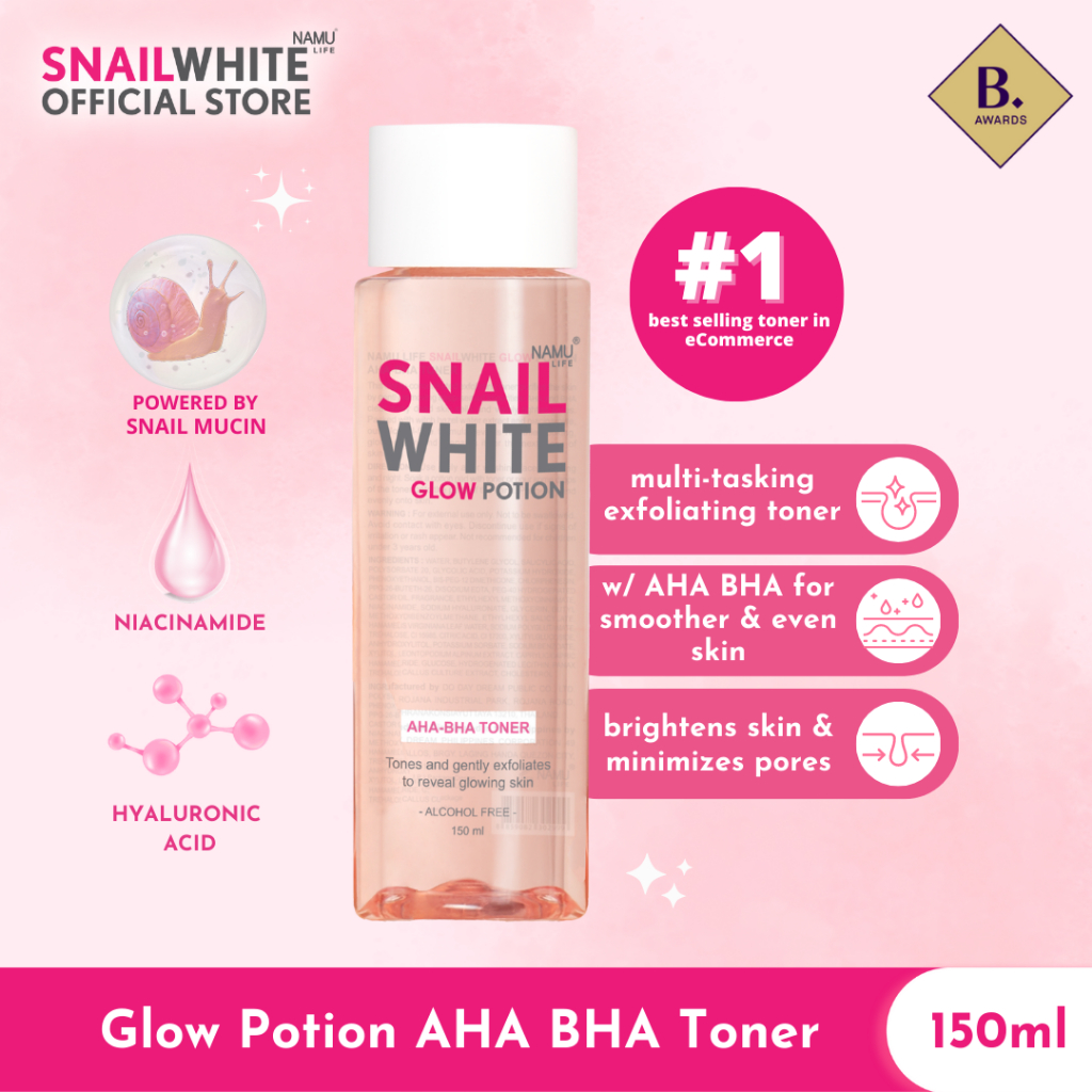 SNAILWHITE Glow Potion AHA·BHA Toner 150ml | Shopee Philippines
