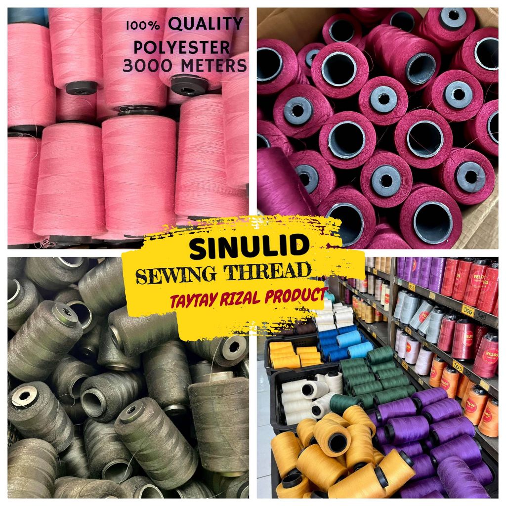 Sinulid Sewing Thread 3000 meters sold per cone 100% polyester cotton ...