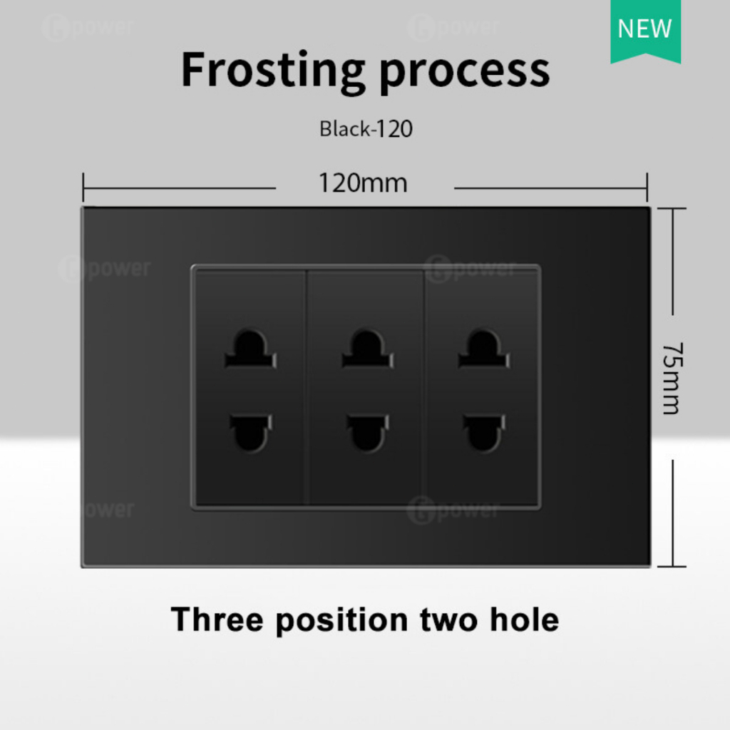 GPower Switch Outlet 1/2/3 Gang Modern Wall Switch Universal Multiple ...