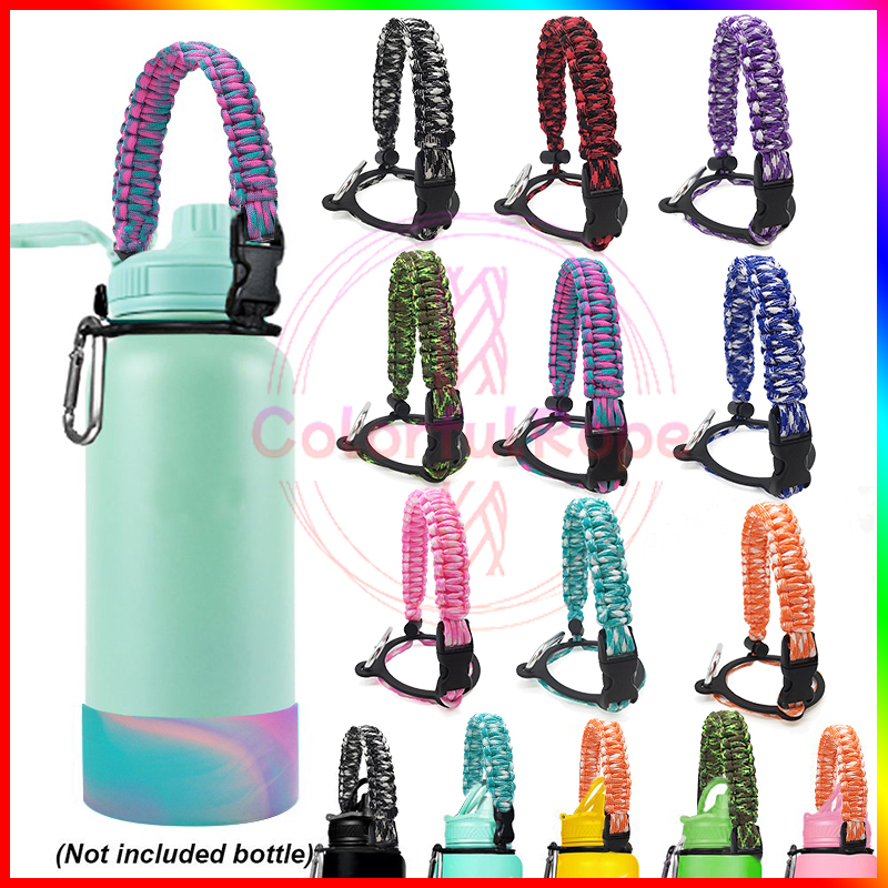 Linbai Flask Accessories Paracord Cup Rope Water Bottle Handle Colored ...