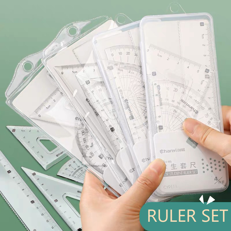 CSQUARE 4 PCS 20cm HIGH QUALITY RULER SET - CY9116 | Shopee Philippines