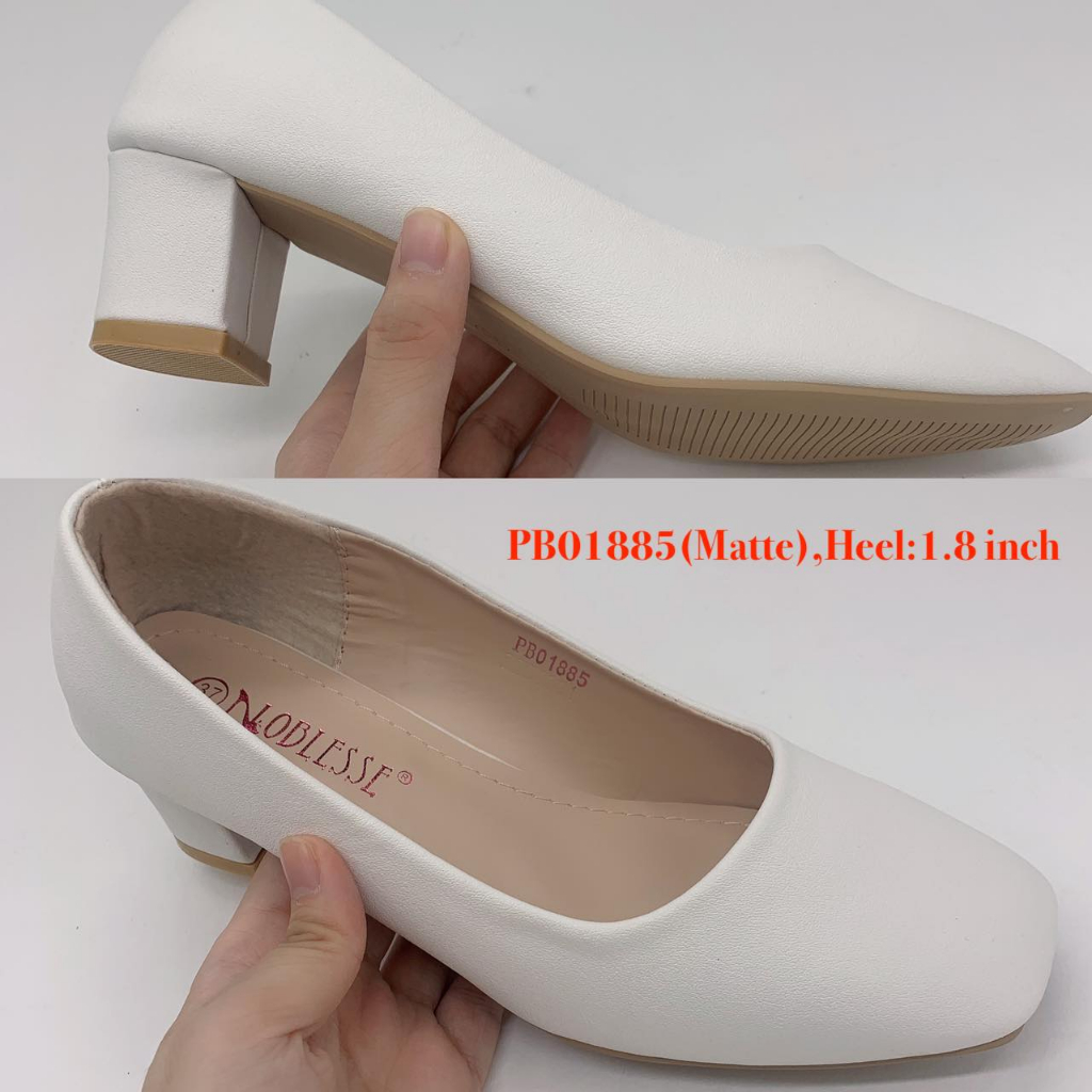 Women Block Heel Shoes Korean Style Black School Office Work White ...