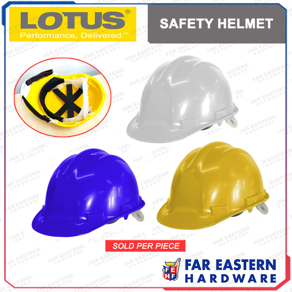 LOTUS Hard Hat Safety Helmet White Blue Yellow LTHT | Shopee Philippines