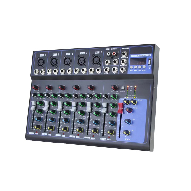 MIXER 7 Channel Mixer-USB /Bluetooth Professional Mixer Console ...