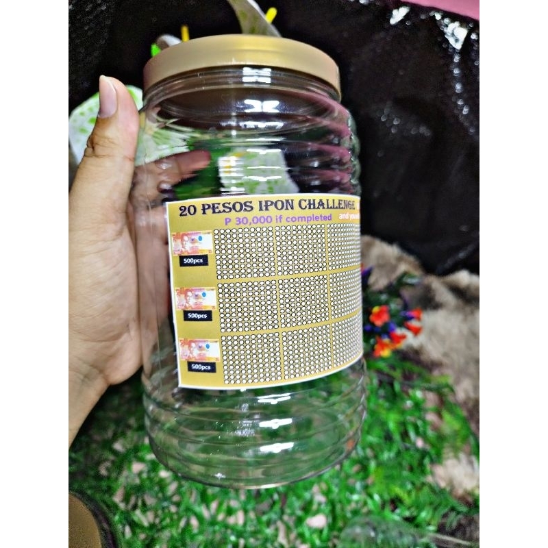 transparent ipon challenge alkansya w/shades coins bank | Shopee ...