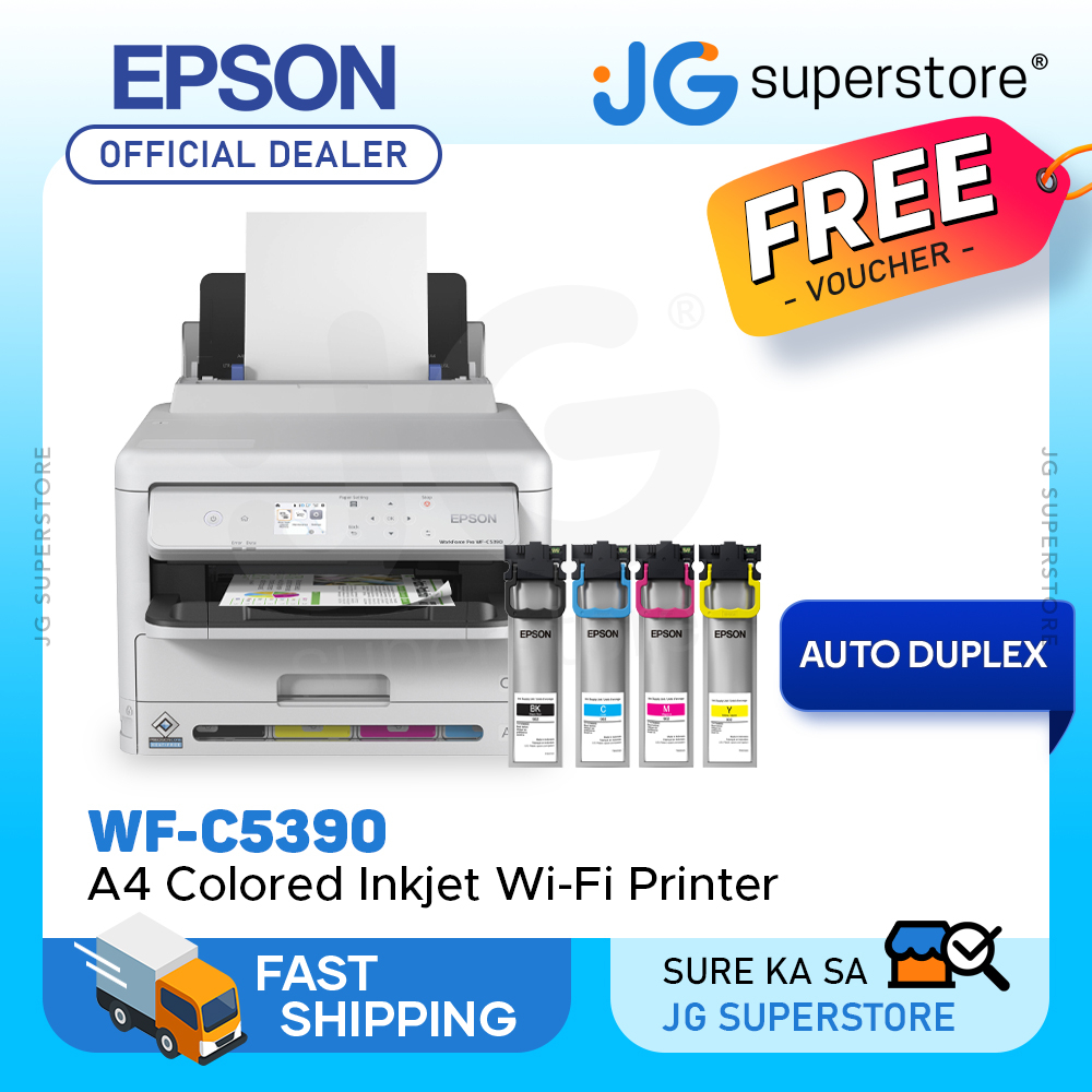 Epson WorkForce Pro WF-C5390 A4 Colored Auto Duplex Inkjet Printer w/ Ethernet & Wi-Fi, USB 2.0 ...