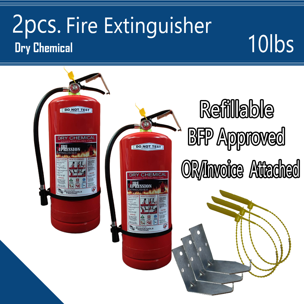 Fire Extinguisher 10lbs Dry Chemical | 2pcs | Shopee Philippines