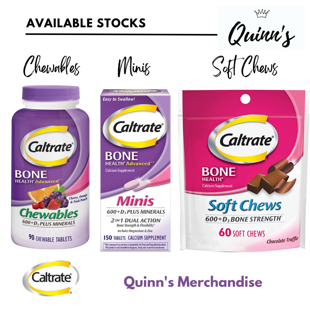Caltrate Calcium Chewables, Minis, Gummy Bites, Soft Chews | Shopee ...
