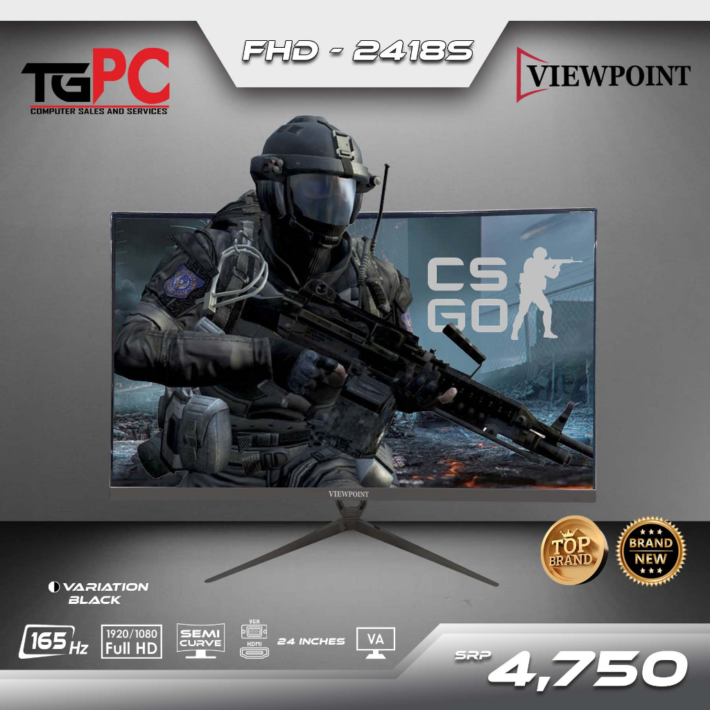 Viewpoint 24inch 165hz IPS FHD-2418F Flat | 24inch 165hz 2418S VA Semi ...
