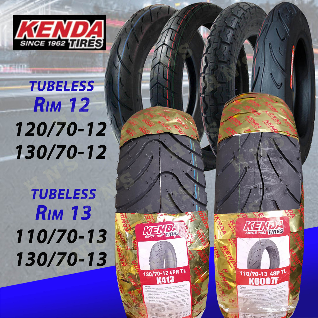 KENDA Tubeless Tires RIM 12 and RIM 13 120/70-12 , 130/70-12 , 110/70 ...