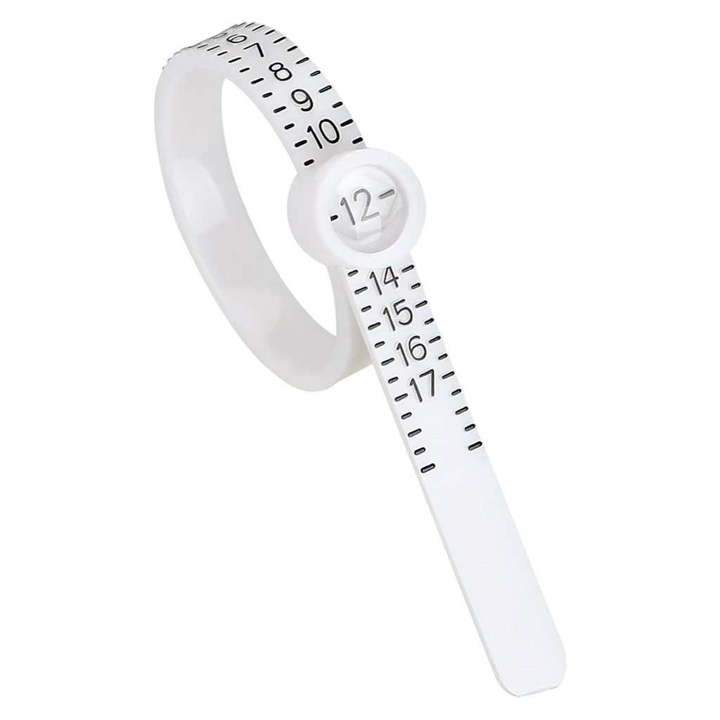 Ring Measurer Finger Jewelry Plastic Size Measurement Ruler Tools Gauge ...