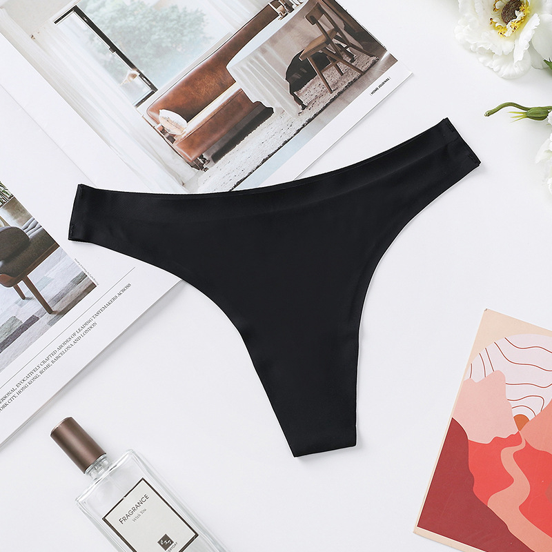 Ice Silk Thong G String Panties Soft Low-Rise Briefs Summer Sexy ...