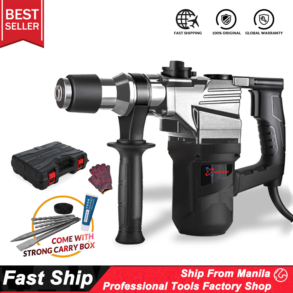 COOFARI Demolition Electric Hammer Chipping Hammer Electric Drill High Power Concrete Breaker ...