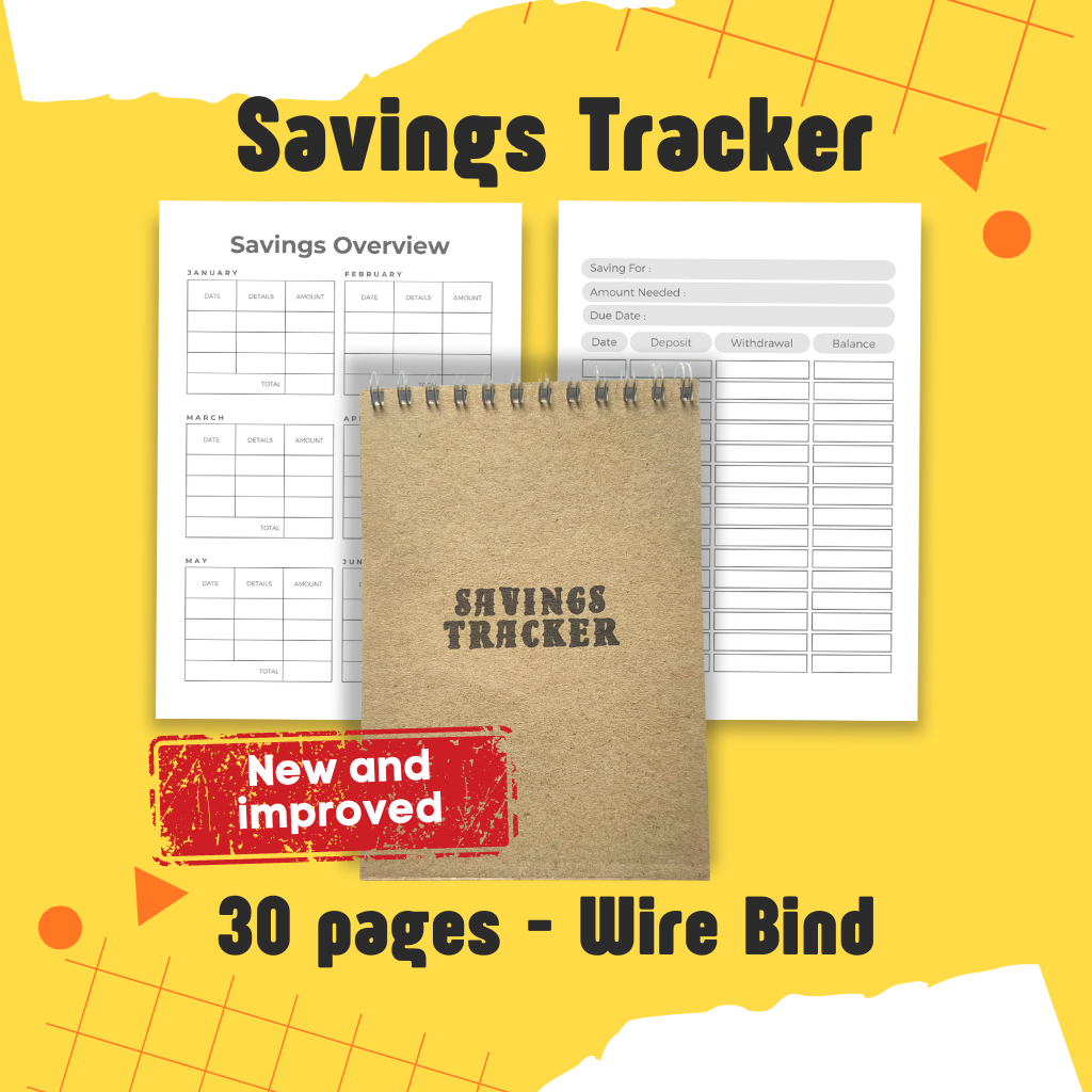 Savings Tracker Mini Booklet with Goal and Savings overview | Shopee ...