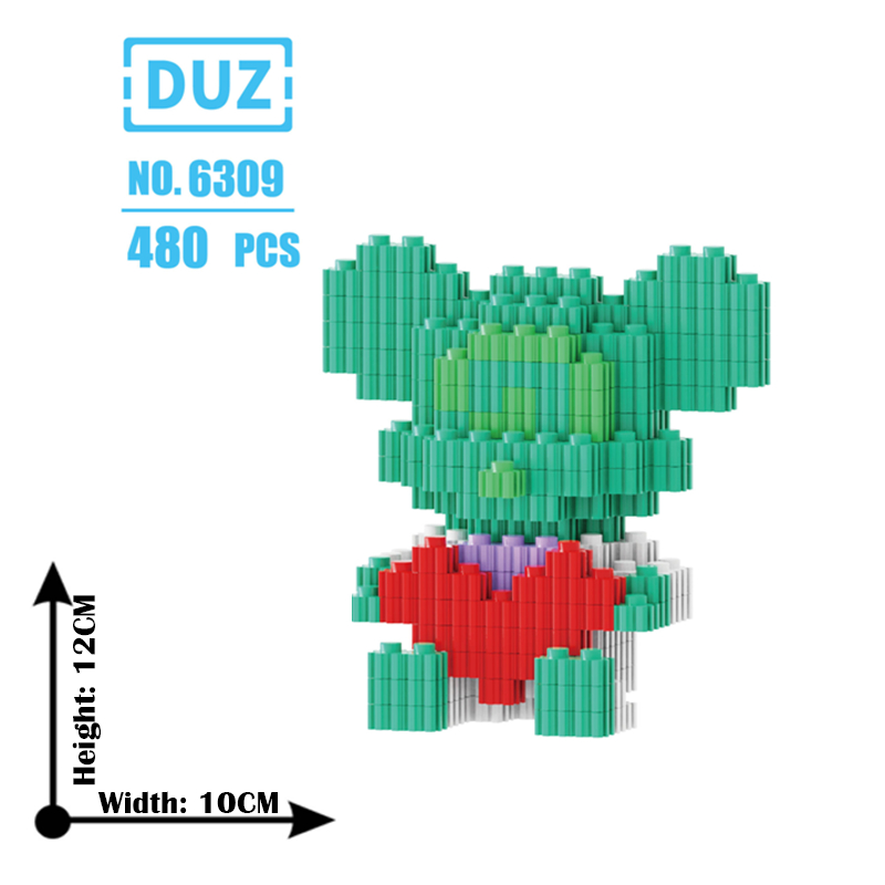 【DUZ】Bear Blocks Building Blocks Cartoon Series Educational Toys Kaws ...