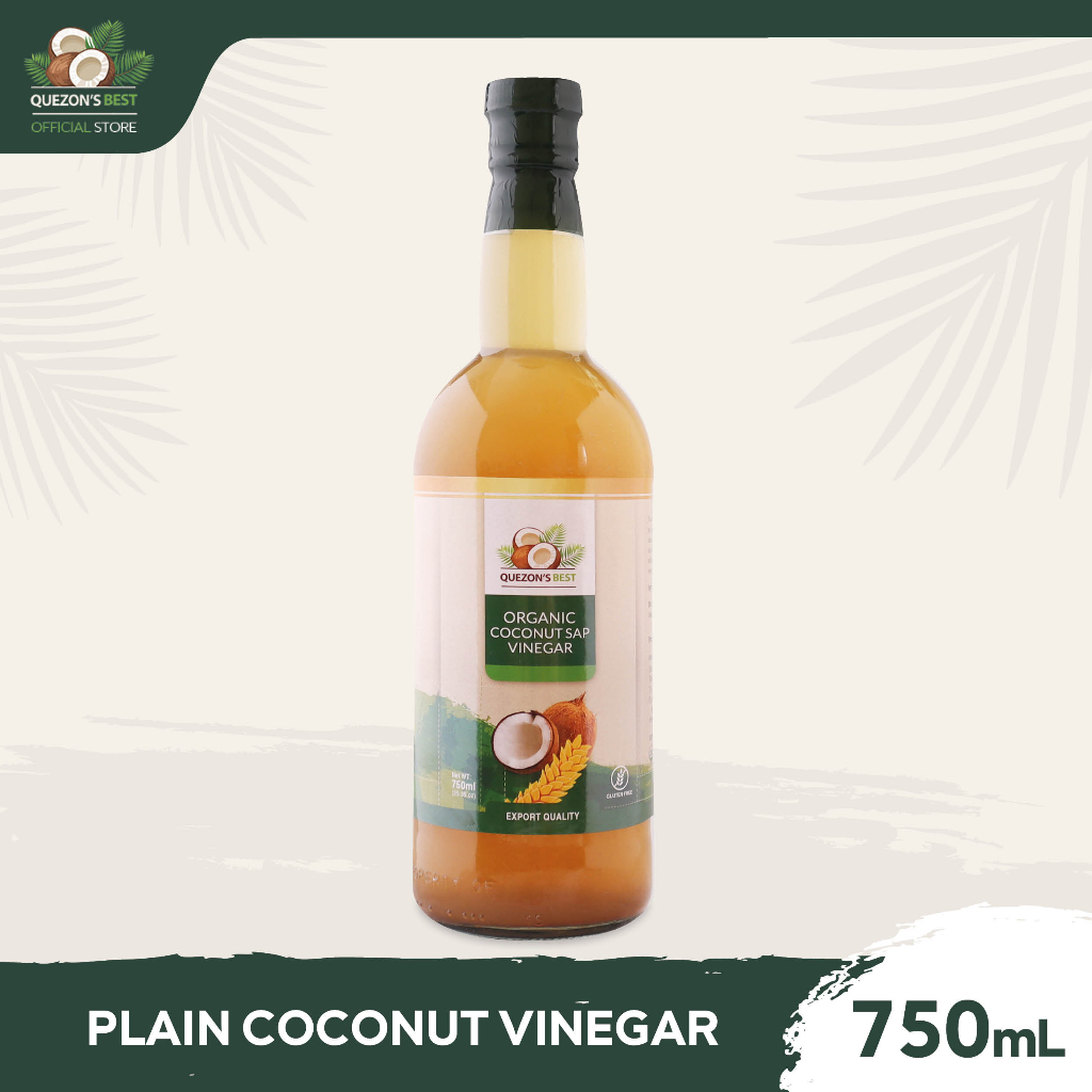 Quezon's Best Plain Organic Coconut Sap Vinegar 750mL | Shopee Philippines