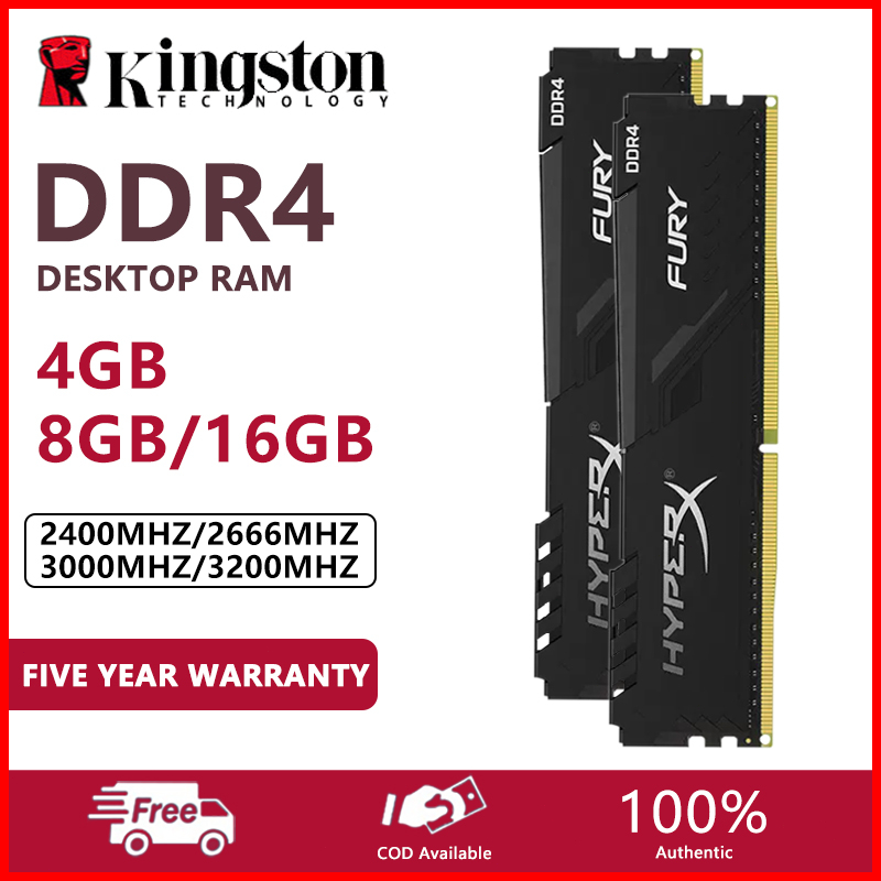 Kingston HyperX FURY Desktop DDR4 RAM 4GB 8GB 16GB 2400Mhz 2666Mhz ...
