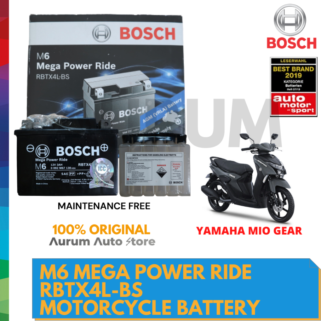 Bosch 4L battery for Mio Gear, Bosch Battery, Yamaha Mio gear battery ...