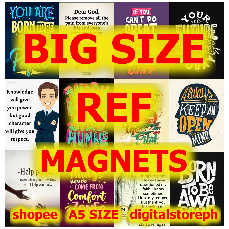 Big Ref Magnets A5 Size Ref Decorations Inspirational Motivational ...