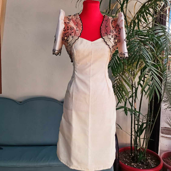 Filipiniana Top and Dress Embroidery Pina Organza | Shopee Philippines