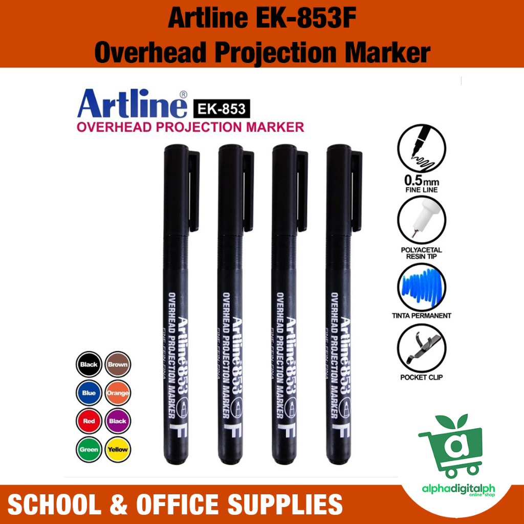 Artline Permanent Marker OHP EK-853 Fine | Shopee Philippines