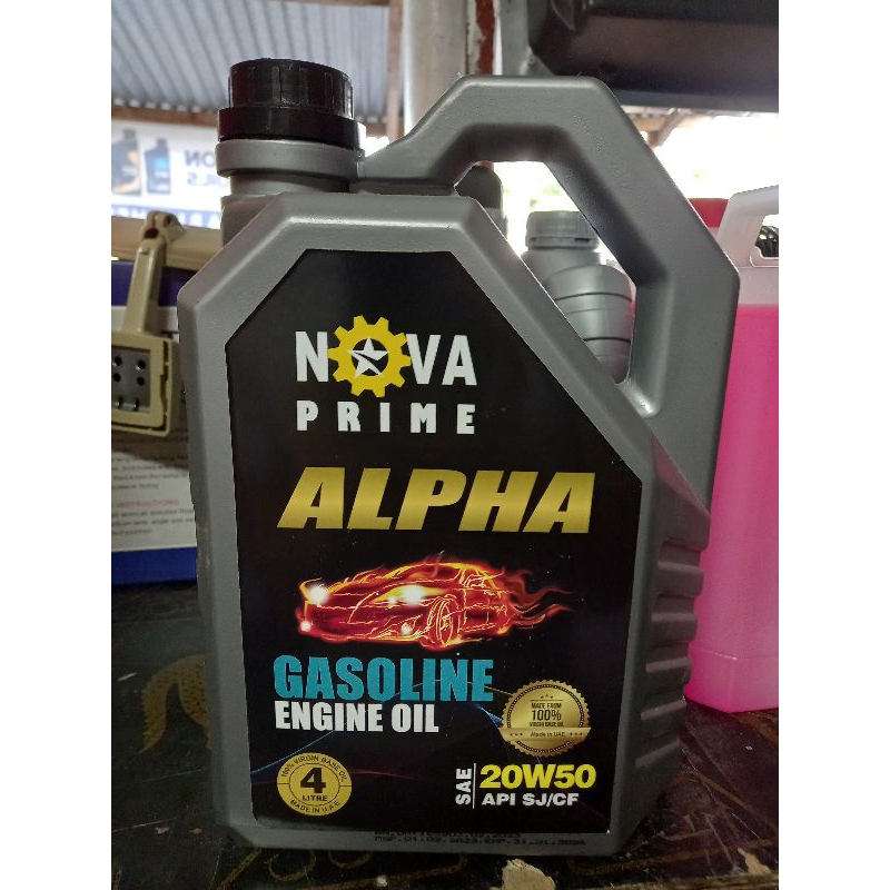 Gasoline Engine Oil NOVA PRIME ALPHA 1L/4L 20W50 API SJ/CF | Shopee ...