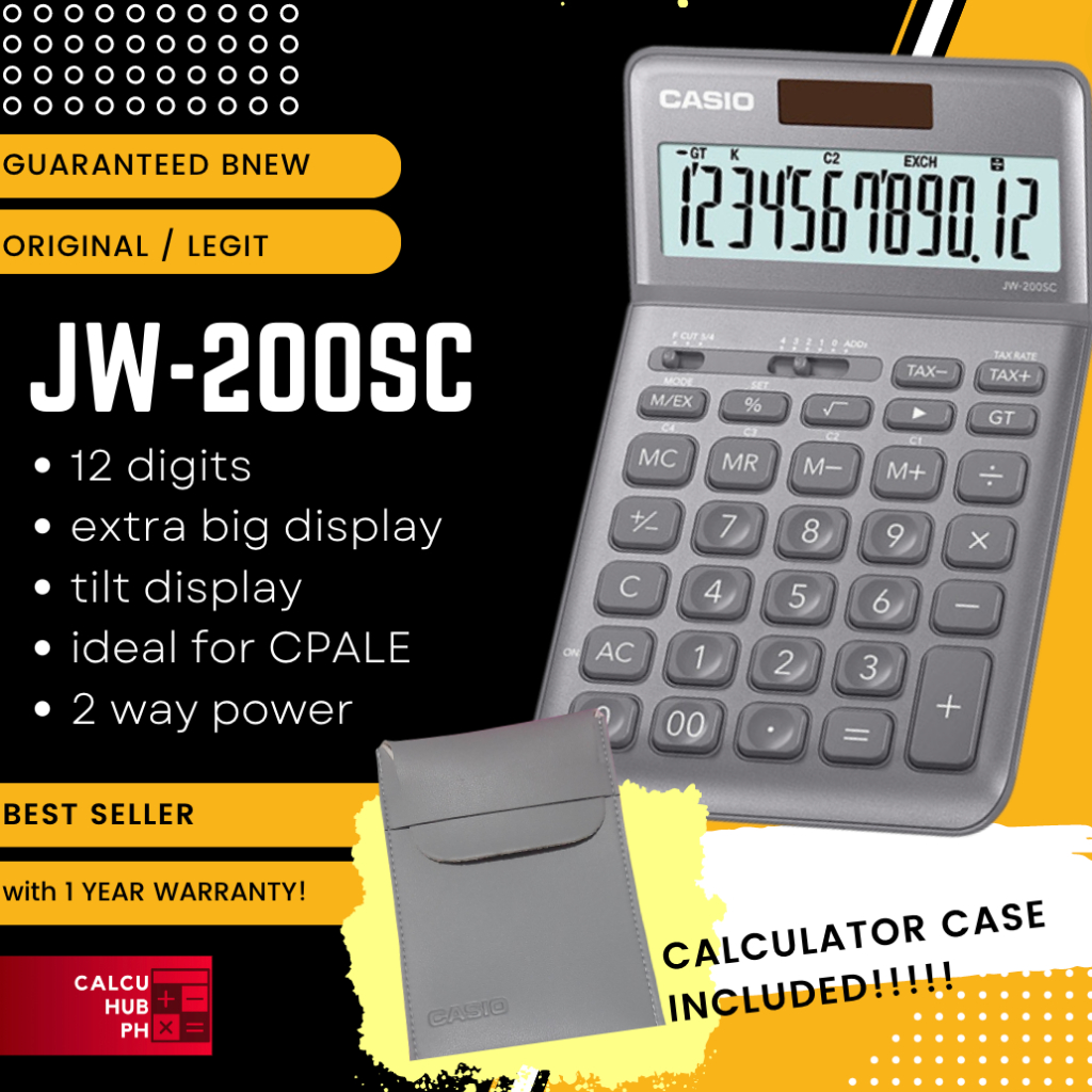 CASIO JW200SC DESKTOP CALCULATOR ORIGINAL WITH 12 MONTHS WARRANTY FREE ...