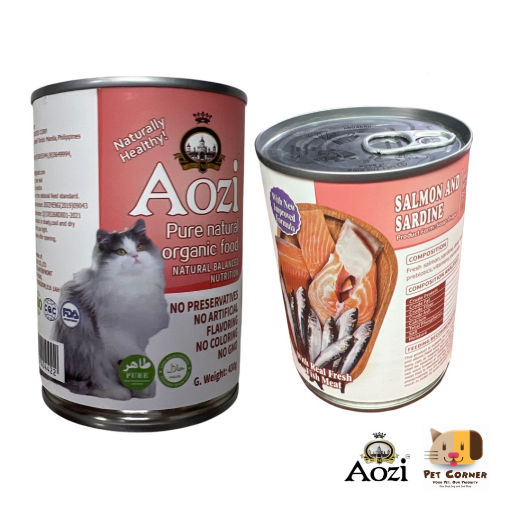 AOZI CATFOOD CAN "NEW BATCH" PER BOX 430G x 24 CANS | Shopee Philippines