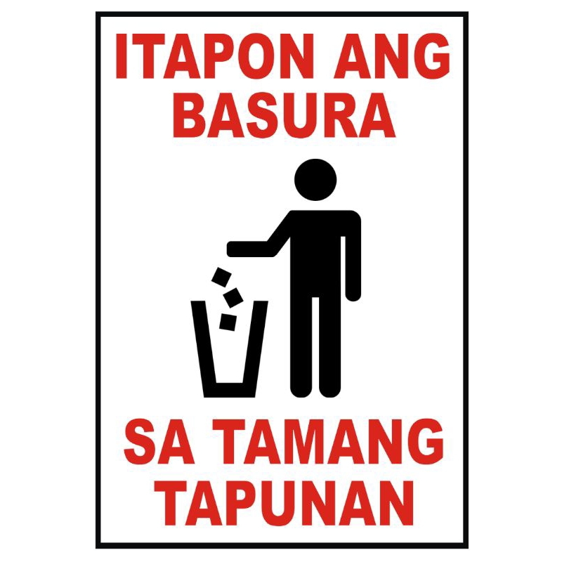 PVC Plastic material signage A4 size signage bawal ang tsismosa no ...