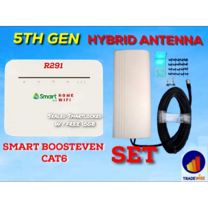 SMART (Formerly PLDT) CAT6 BOOSTEVEN R291 with MIMO ANTENNA 18dbi ...