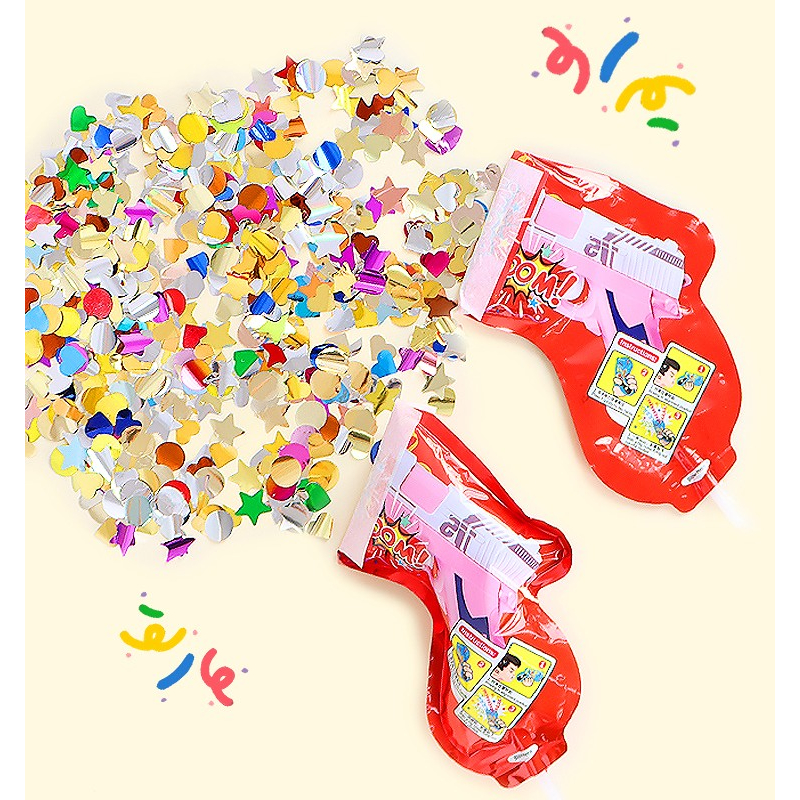 Confetti Fireworks Inflatable Toy Gun Foil Balloons Confetti Cannon Gun ...