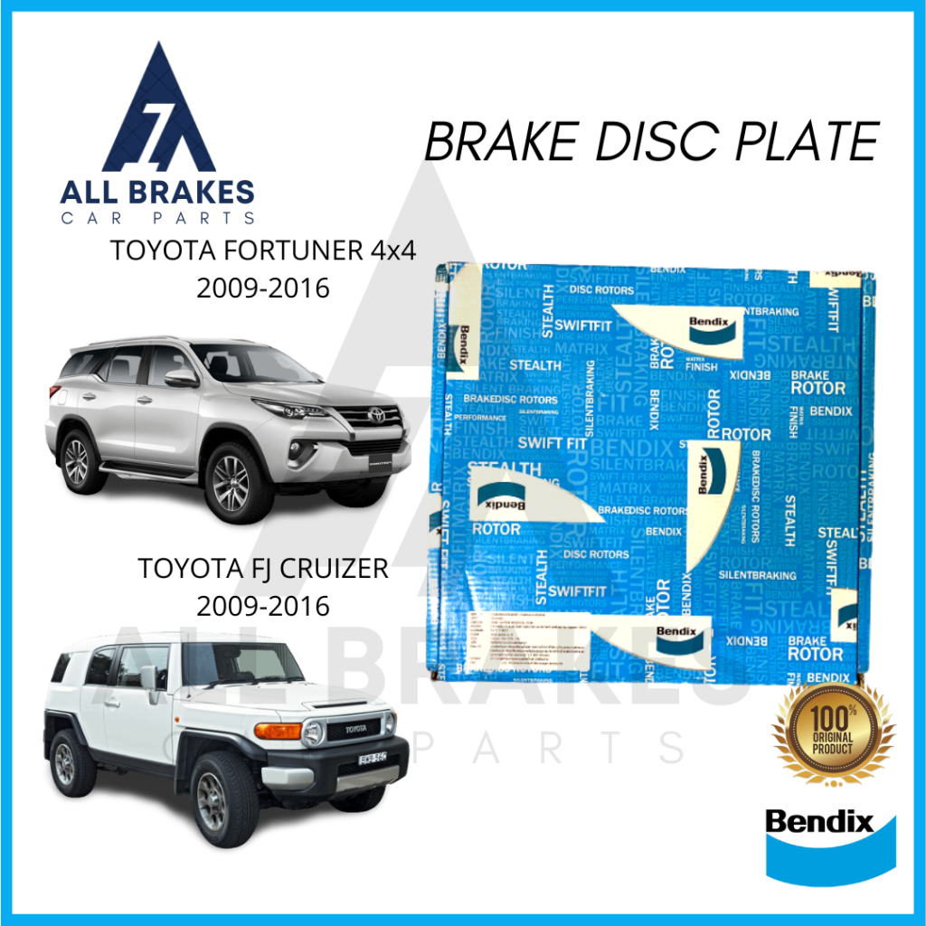 Bendix Brake Disc Rotor Front for Toyota FORTUNER 4x4, HILUX 4x4, FJ ...