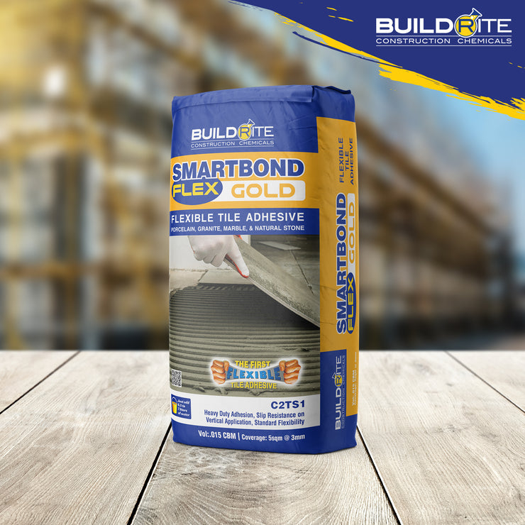 BUILDRITE SMARTBOND FLEX GOLD FLEXIBLE TILE ADHESIVE | Shopee Philippines