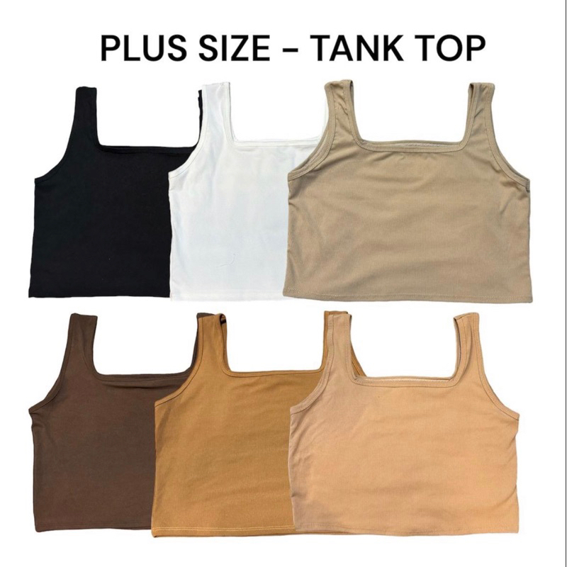 DBV YARA - Plain Plus Size Basic Tank Crop Top | Shopee Philippines