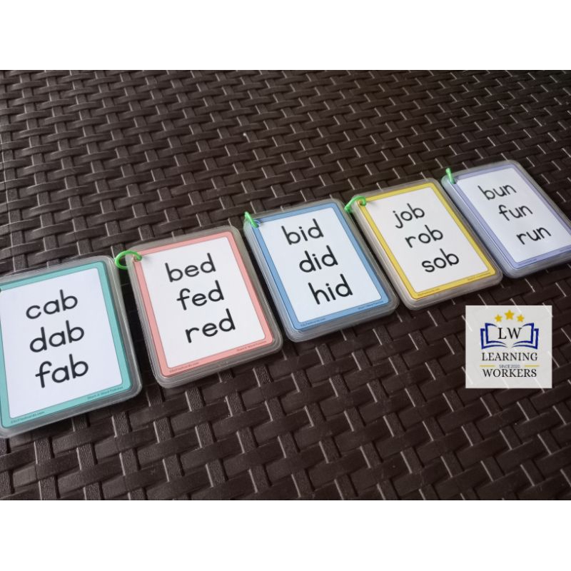 LAMINATED CVC WORDS FLASHCARDS WITH RING BIND | Shopee Philippines