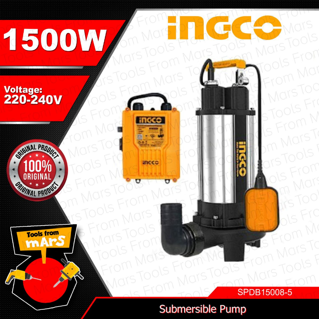 INGCO Submersible Pump 1500W (2.0HP) Control Box Transfer Pump for ...